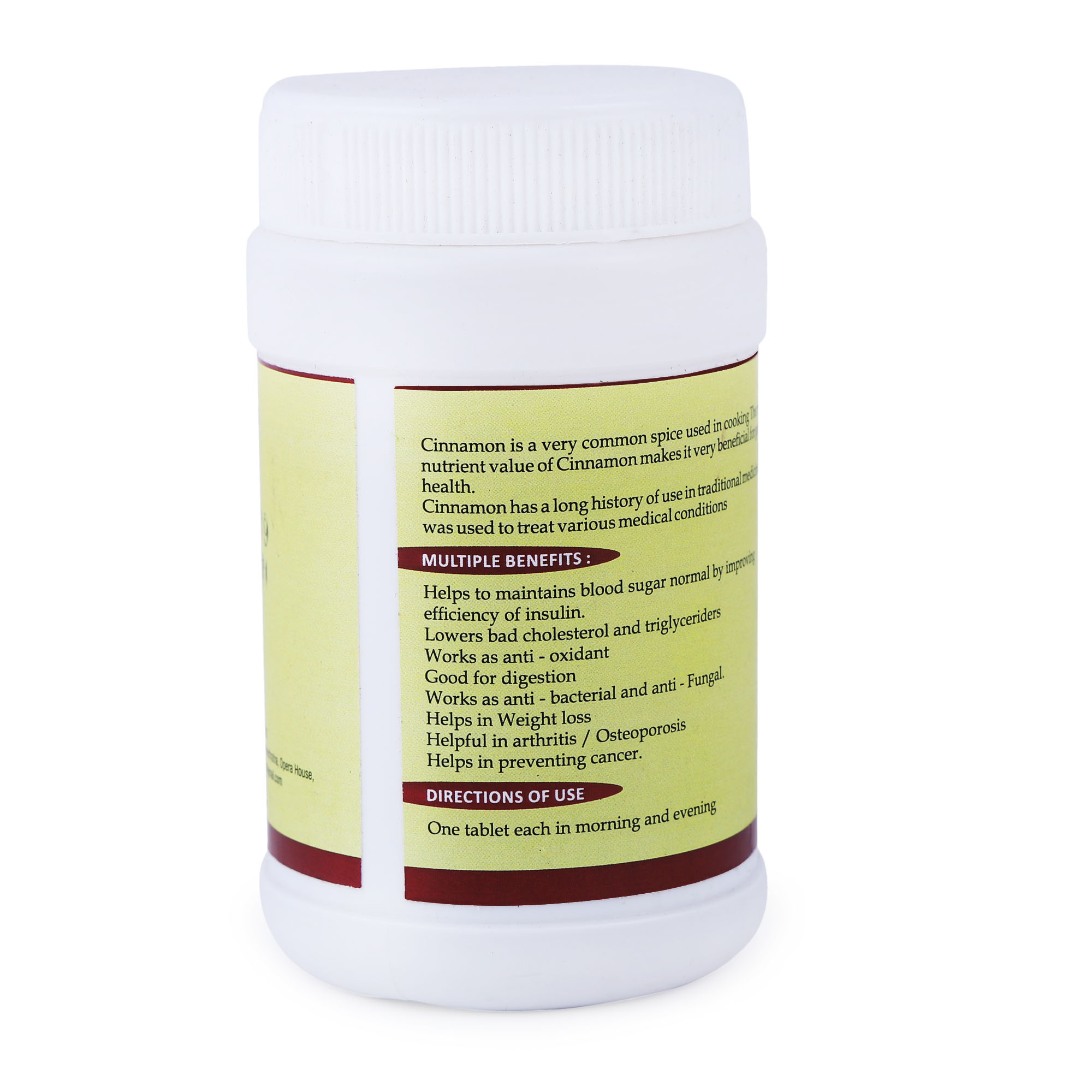 CINNAMON TABLETS - by Dhanwantri Bioremedies Pvt Ltd - Stevifit